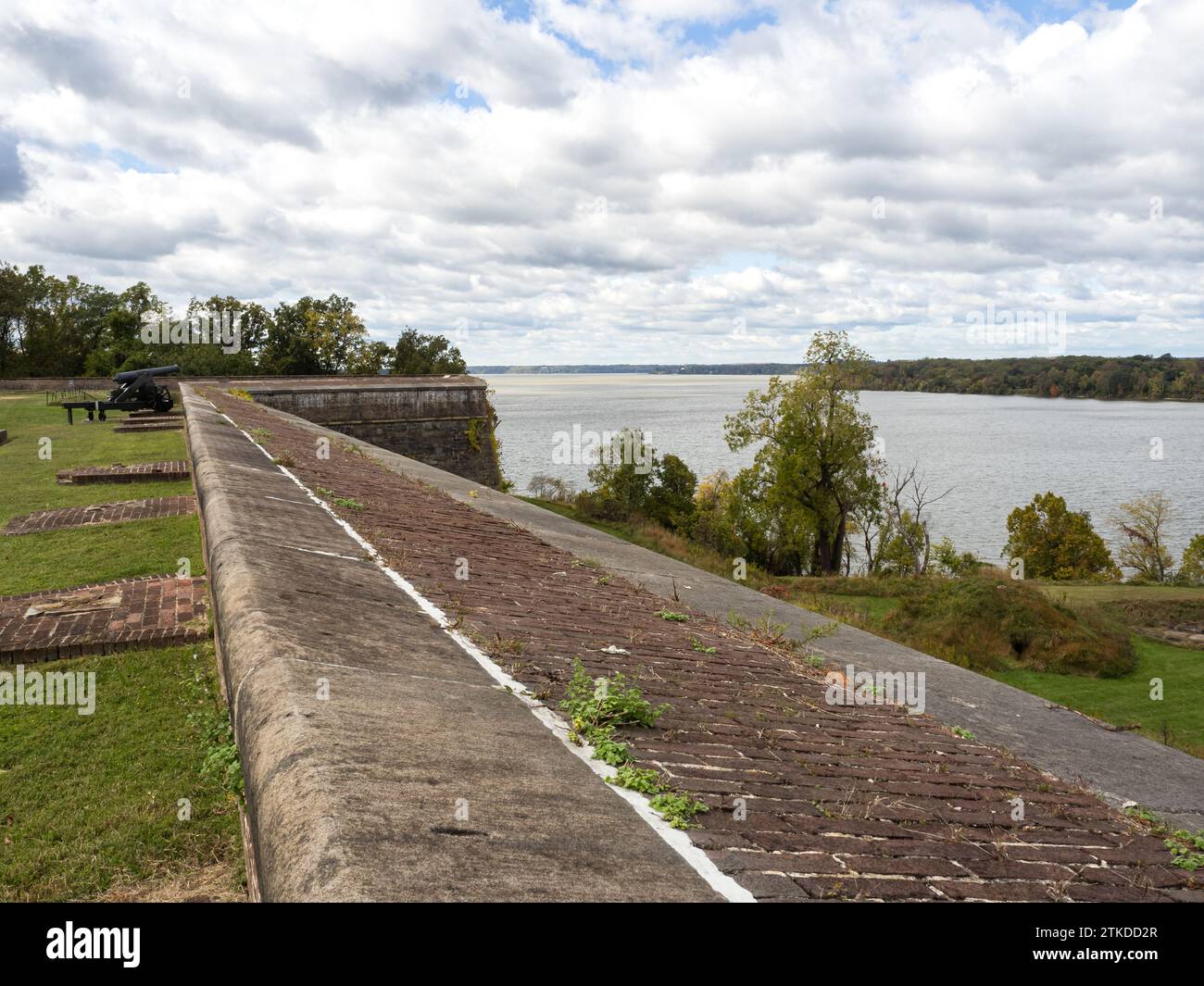 The robust walls of Fort Washington, Virginia, stand tall, flanked by ...