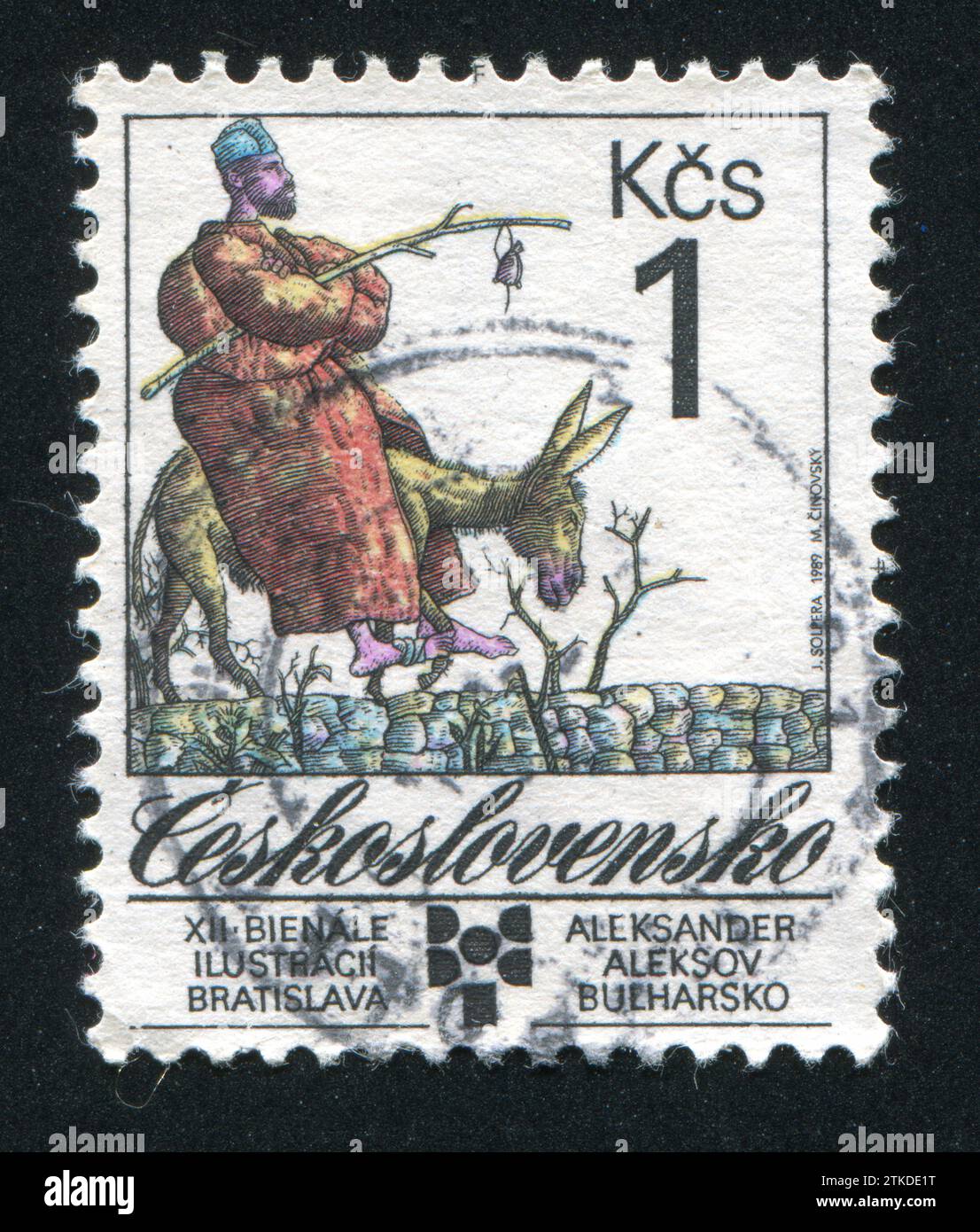 CZECHOSLOVAKIA - CIRCA 1989: stamp printed by Czechoslovakia, shows Aleksander Aleksov, Bulgaria ...