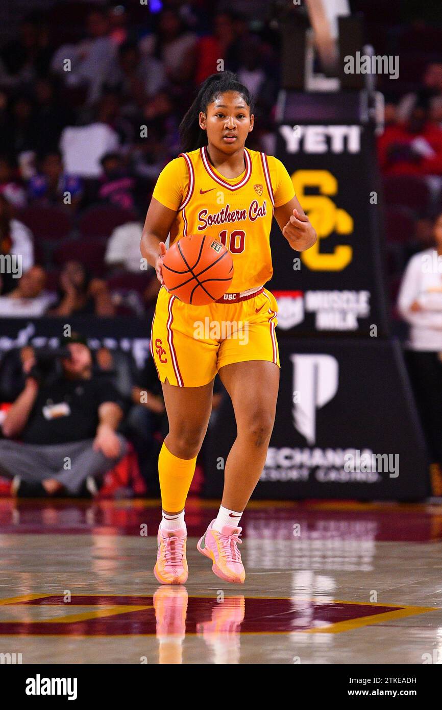 LOS ANGELES, CA - DECEMBER 10: USC Trojans guard Malia Samuels (10 ...