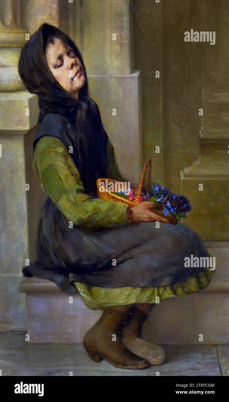 Iakovidis Georgios (1853 - 1932) The Refugee Girl / Sleeping Flower ...