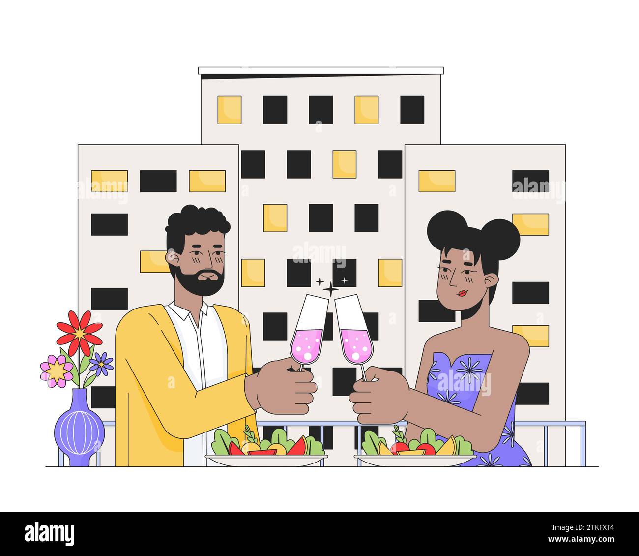 Valentines day african american Stock Vector Images - Alamy