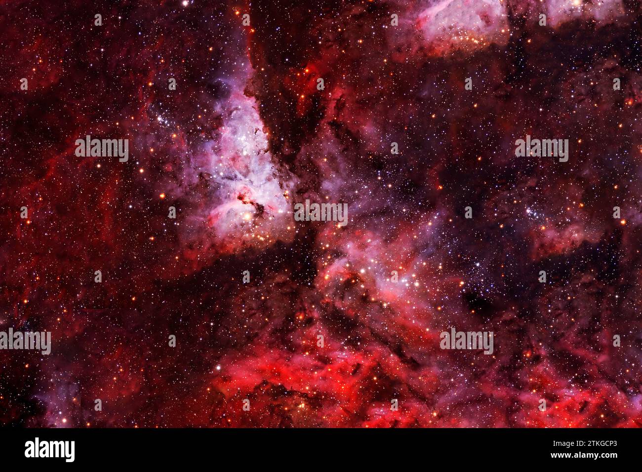 Red cosmic nebula. Elements of this image furnished by NASA Stock Photo ...