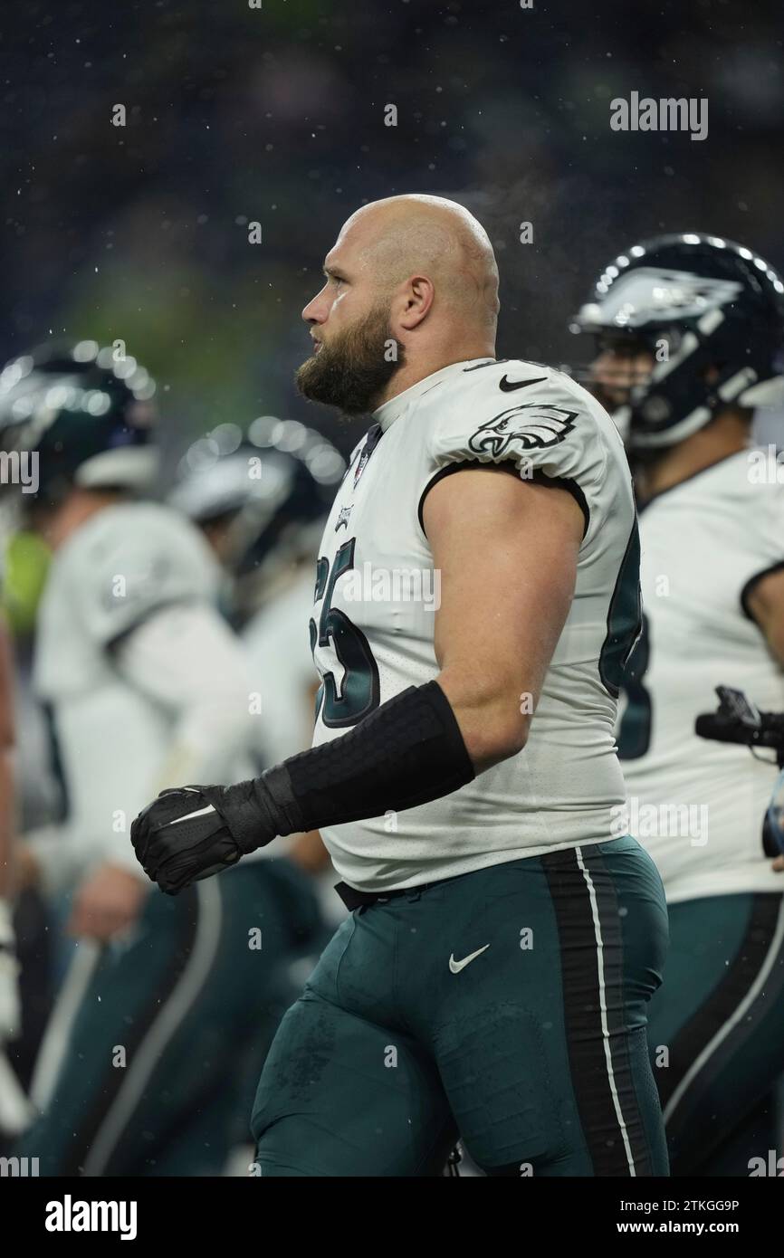 Philadelphia Eagles offensive tackle Lane Johnson (65) looks on before ...