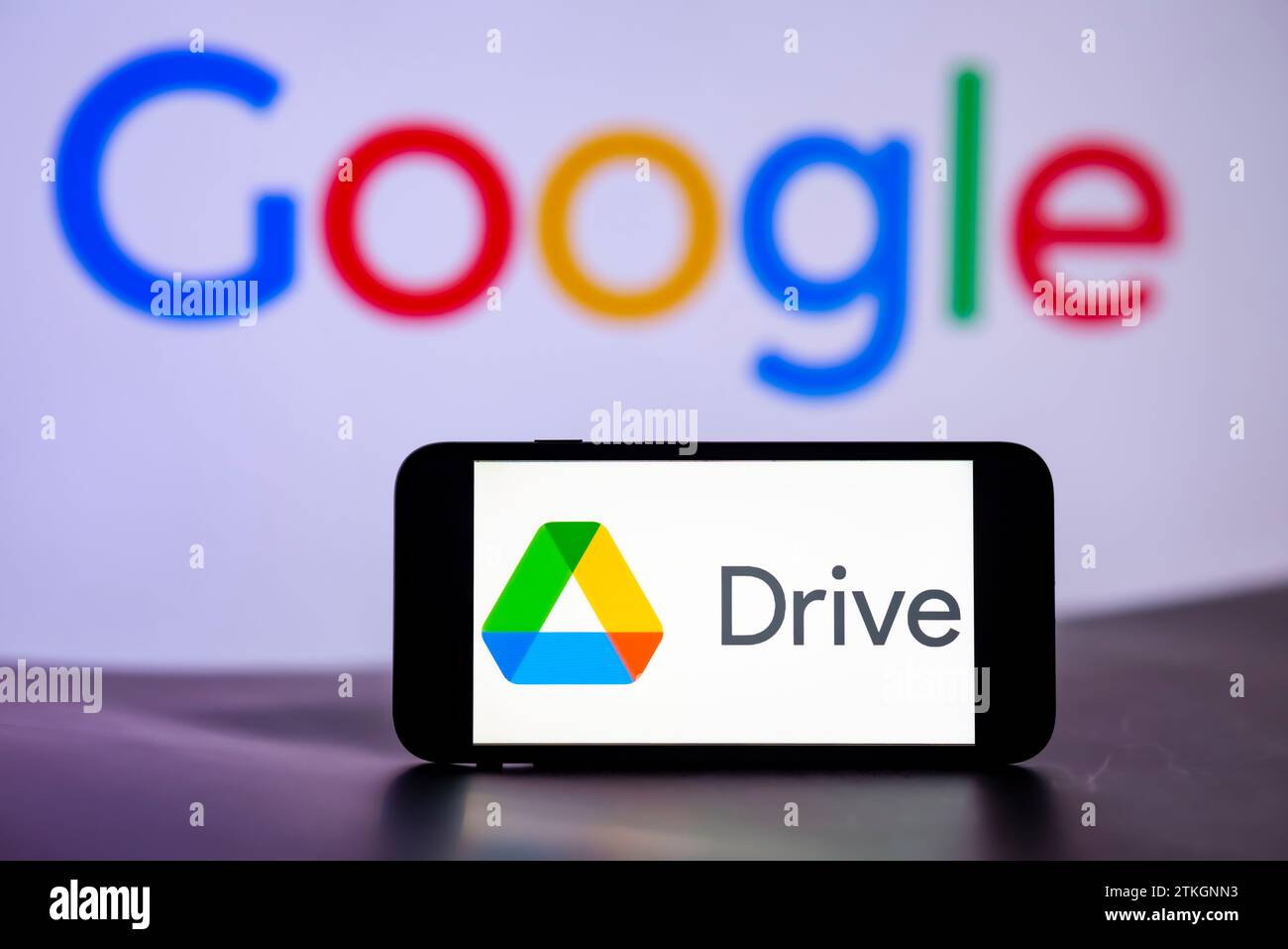 In this photo illustration, the Google Drive logo is seen displayed on ...