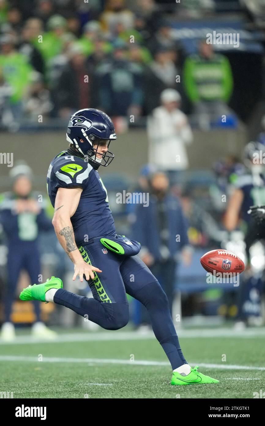 Seattle Seahawks punter Michael Dickson (4) punts the ball during an ...
