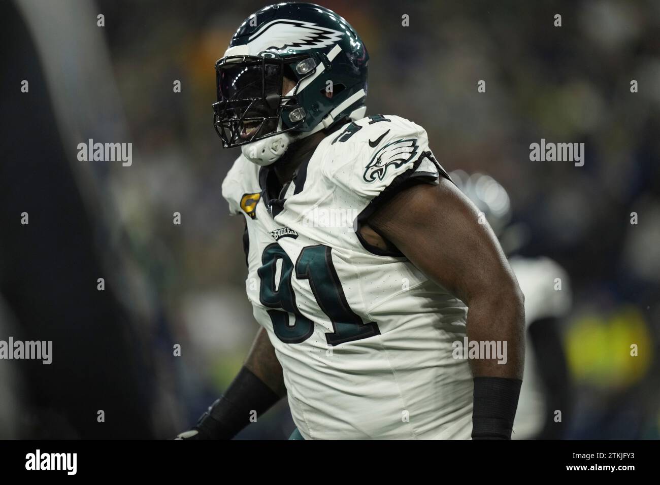 Philadelphia Eagles defensive tackle Fletcher Cox (91) celebrates ...