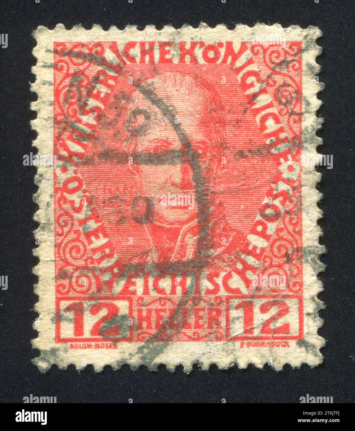 AUSTRIA - CIRCA 1908: stamp printed by Austria, shows Franz I, circa ...
