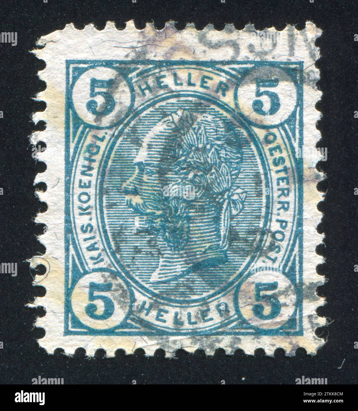 AUSTRIA - CIRCA 1907: stamp printed by Austria, shows Emperor Franz ...