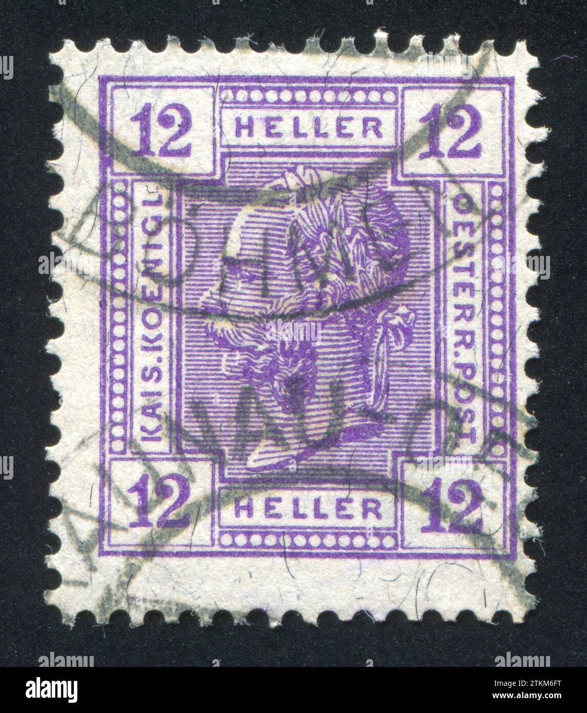 AUSTRIA - CIRCA 1907: stamp printed by Austria, shows Emperor Franz ...
