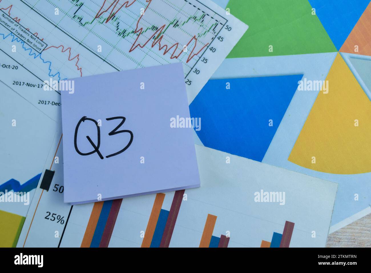 Concept of Q3 - 3rd Quarter Period write on sticky notes isolated on ...