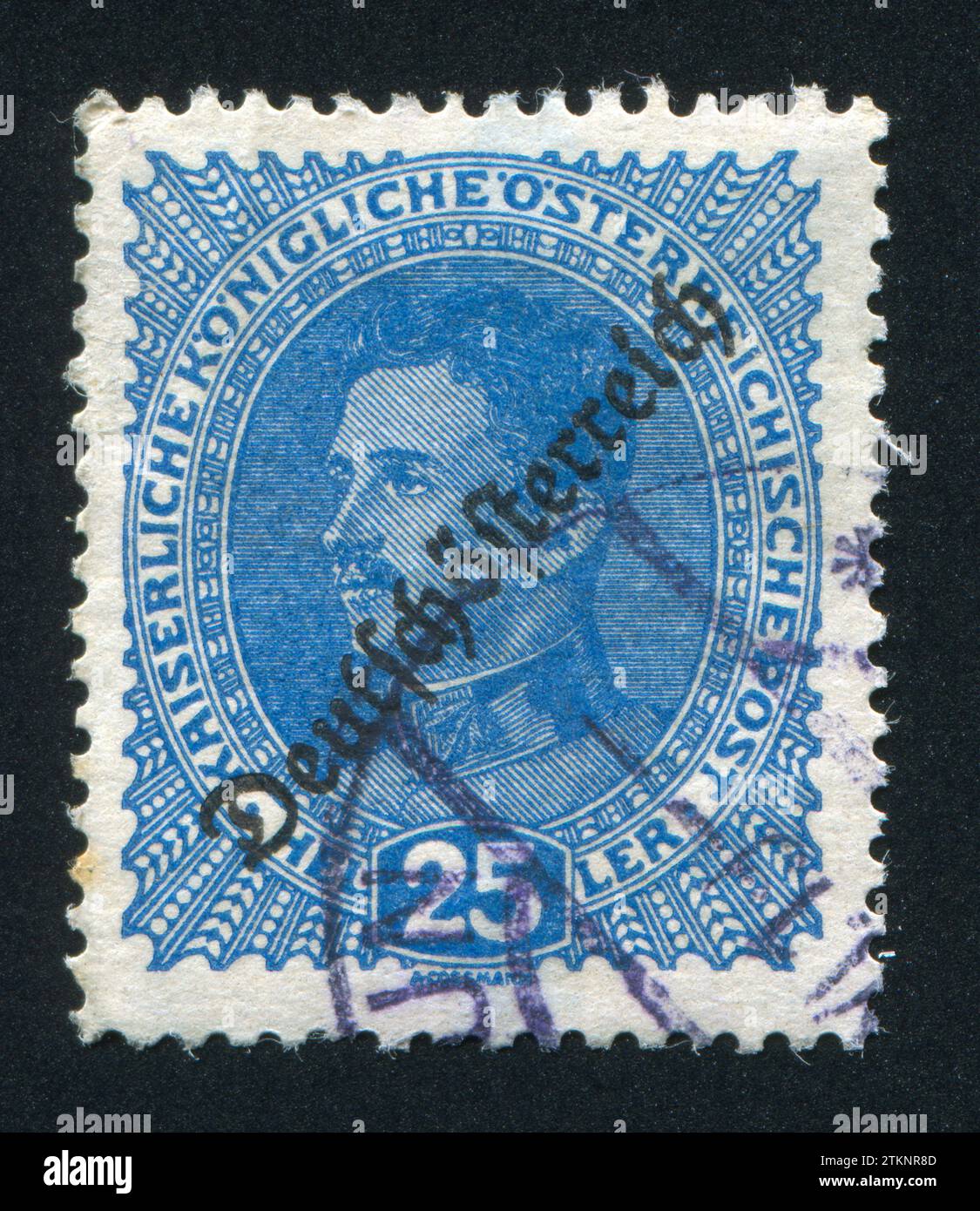 AUSTRIA - CIRCA 1917: stamp printed by Austria, shows Emperor Karl I ...