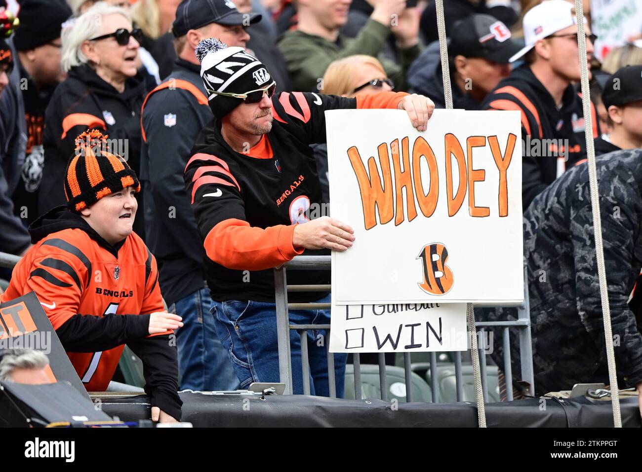 Cincinnati Bengals fans during an NFL football game against the ...