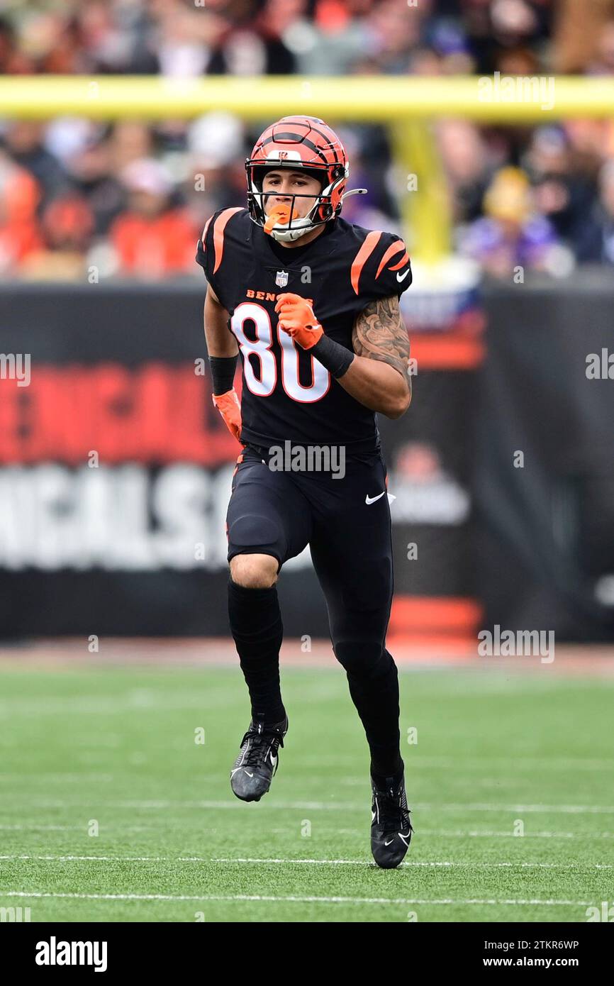 Cincinnati Bengals wide receiver Andrei Iosivas (80) runs for the play ...