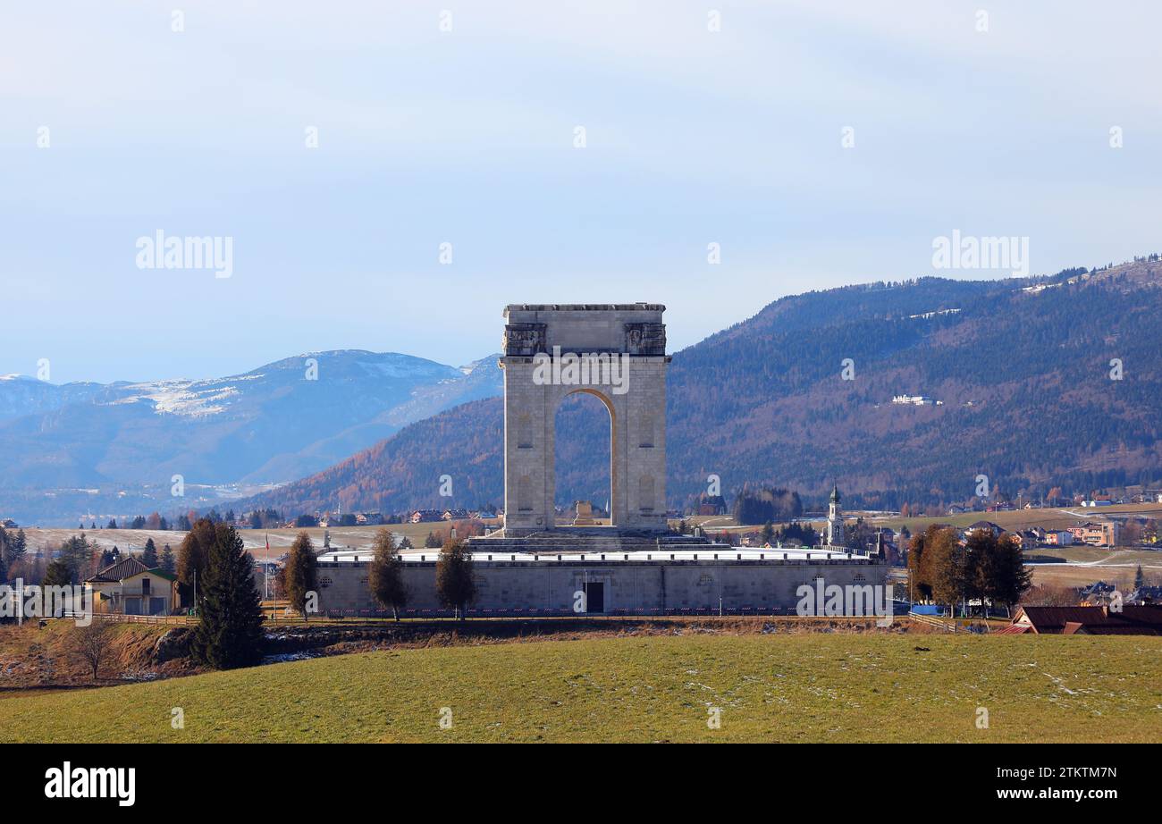 Asiago, VI, Italy - December 9, 2023: War Memorial called OSSARIO del ...
