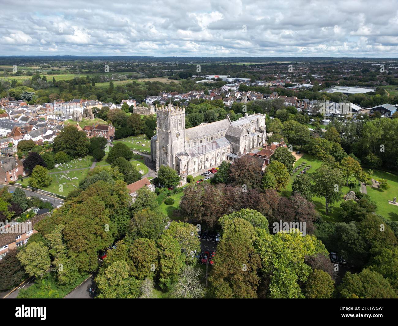 Christchurch dorset aerial hi-res stock photography and images - Alamy