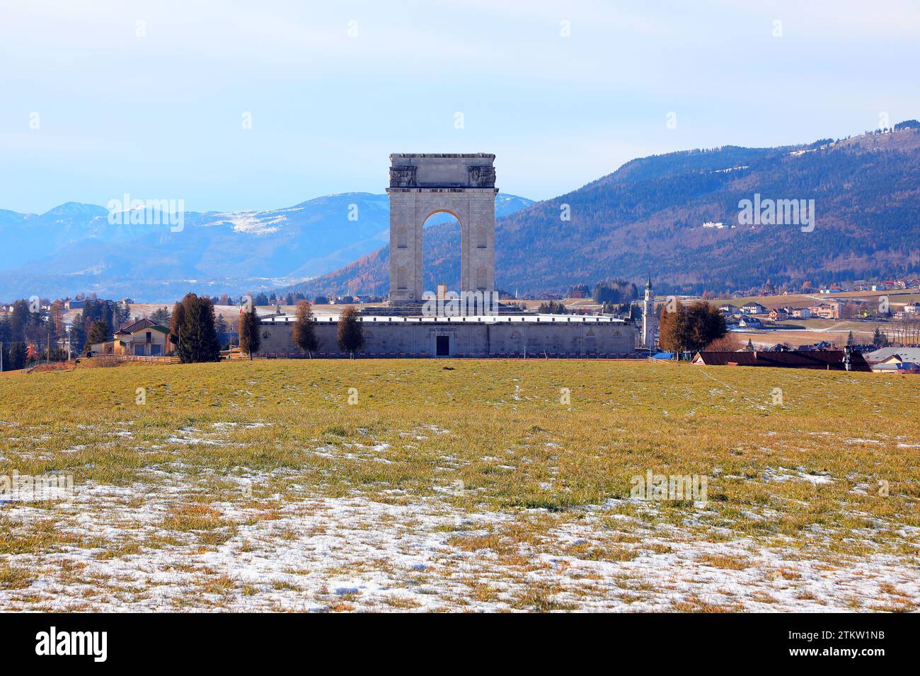 Asiago, VI, Italy - December 9, 2023: War Memorial called OSSARIO del ...