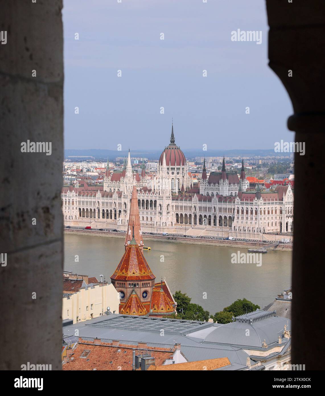 Budapest, B, Hungary - August 16, 2023: Panoramic View from Hill with ...