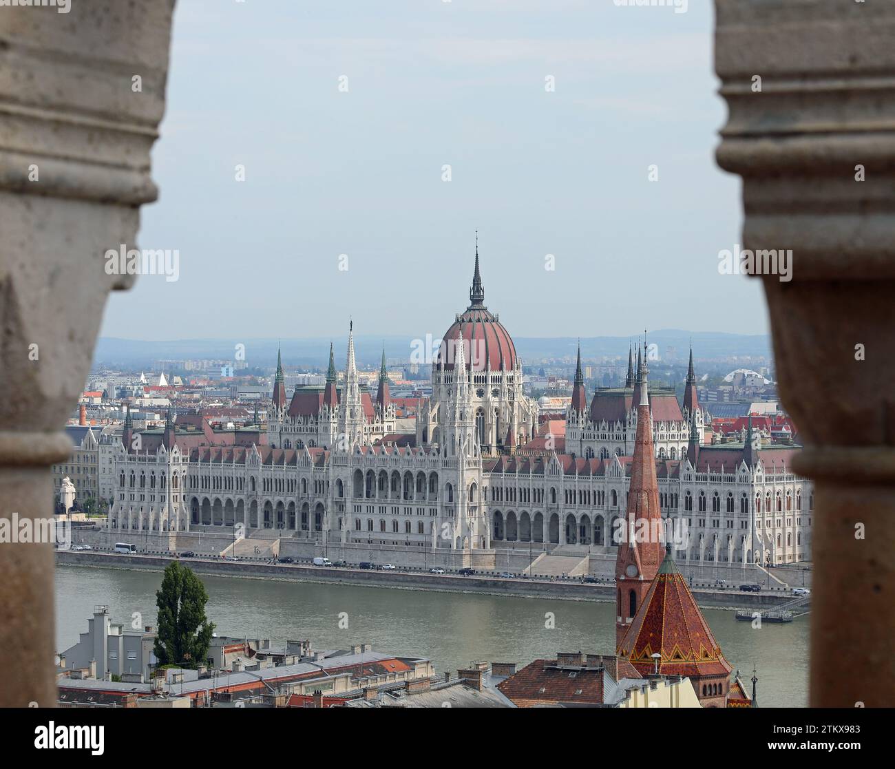 Budapest, B, Hungary - August 16, 2023: Panoramic View from Hill with ...