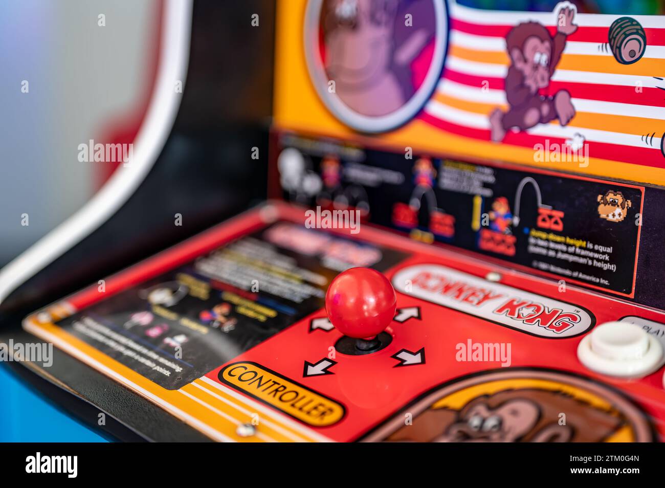Rochester, New York, USA - 6.13.2023: Retro arcade games inside the RST ...