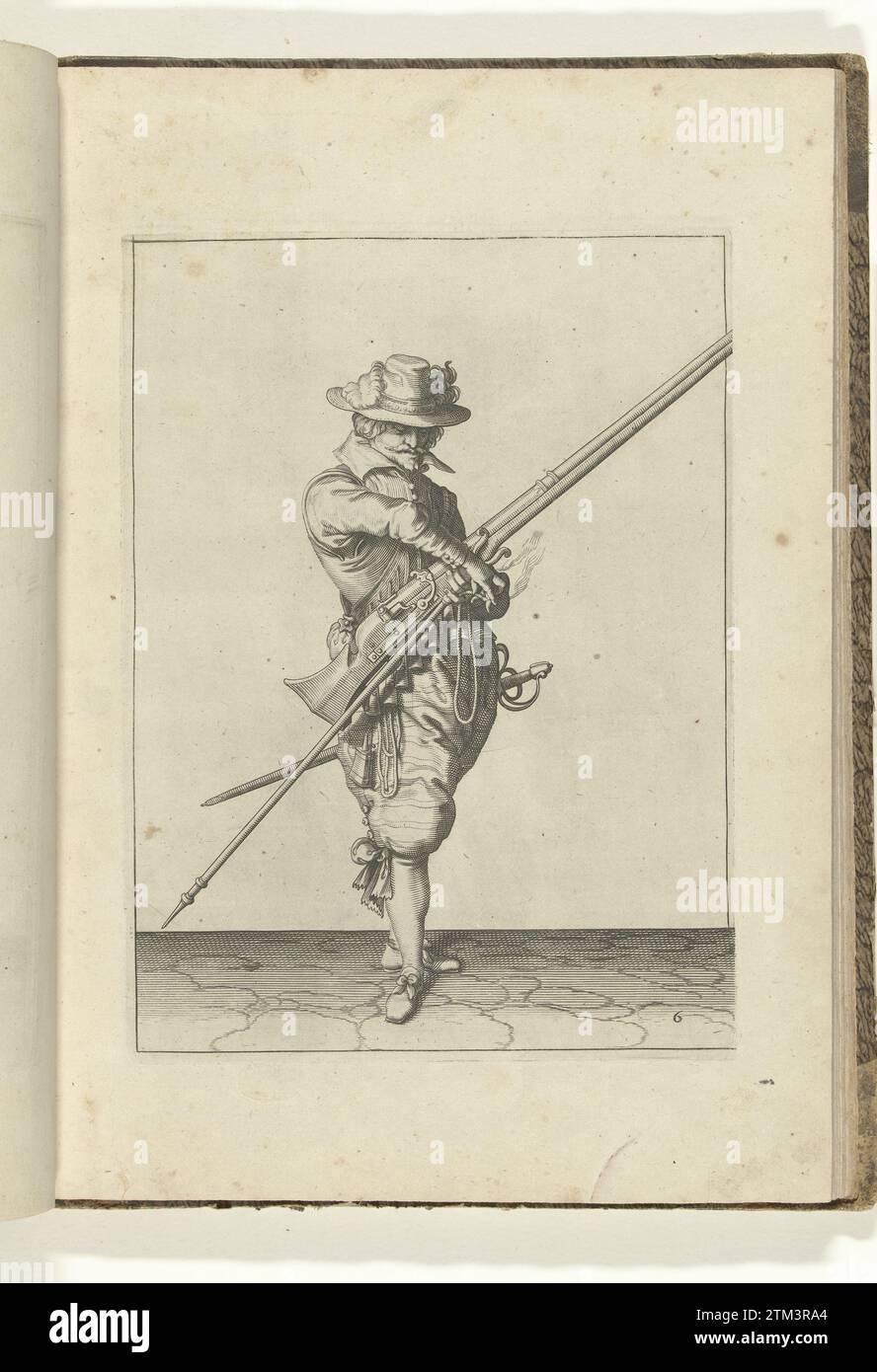 Soldier with a musket who takes his wick (no. 6), ca. 1600, 1597 - 1608 ...