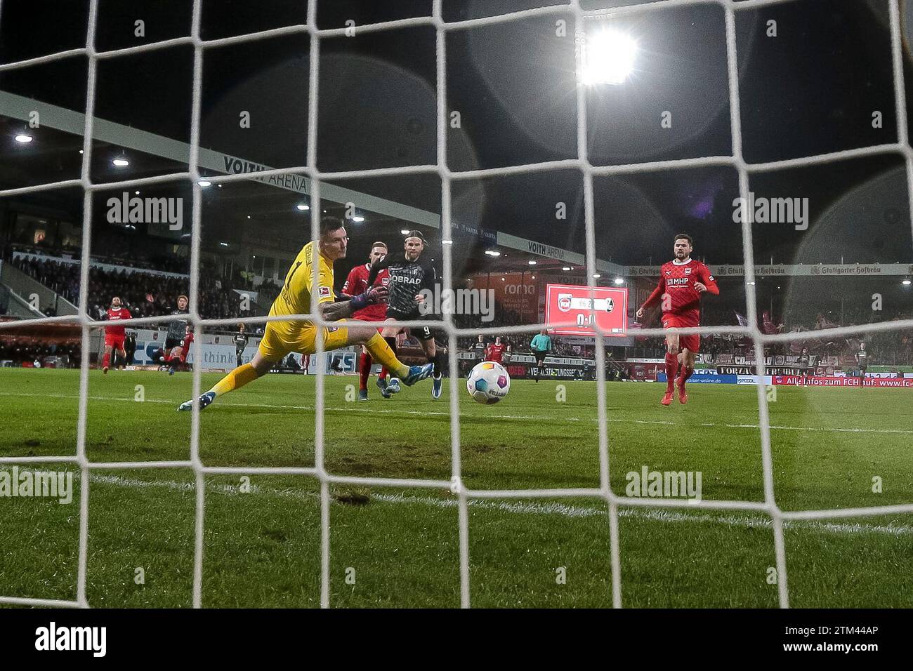 Freiburg's Lucas Hoeler scores their side's first goal of the game during the Bundesliga soccer ...