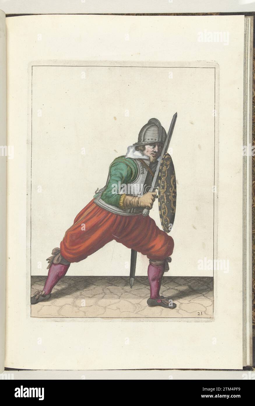 The exercise with shield and skewer: the soldier in a defensive ...