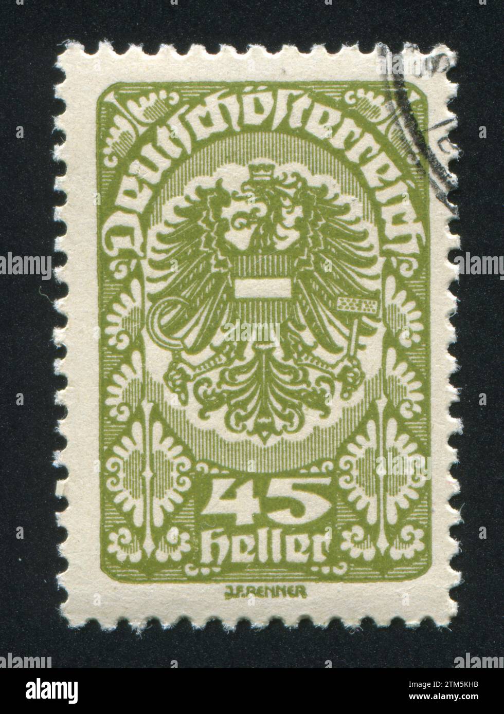 AUSTRIA - CIRCA 1920: stamp printed by Austria, shows ornament and ...