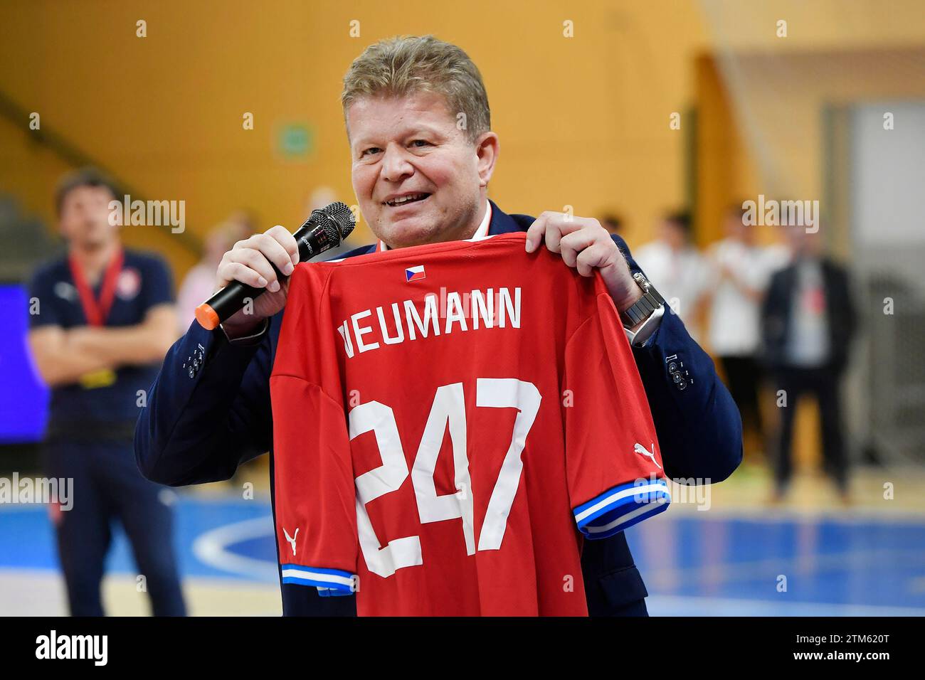 Pilsen, Czech Republic. 20th Dec, 2023. Czech coach Tomas Neumann is ...