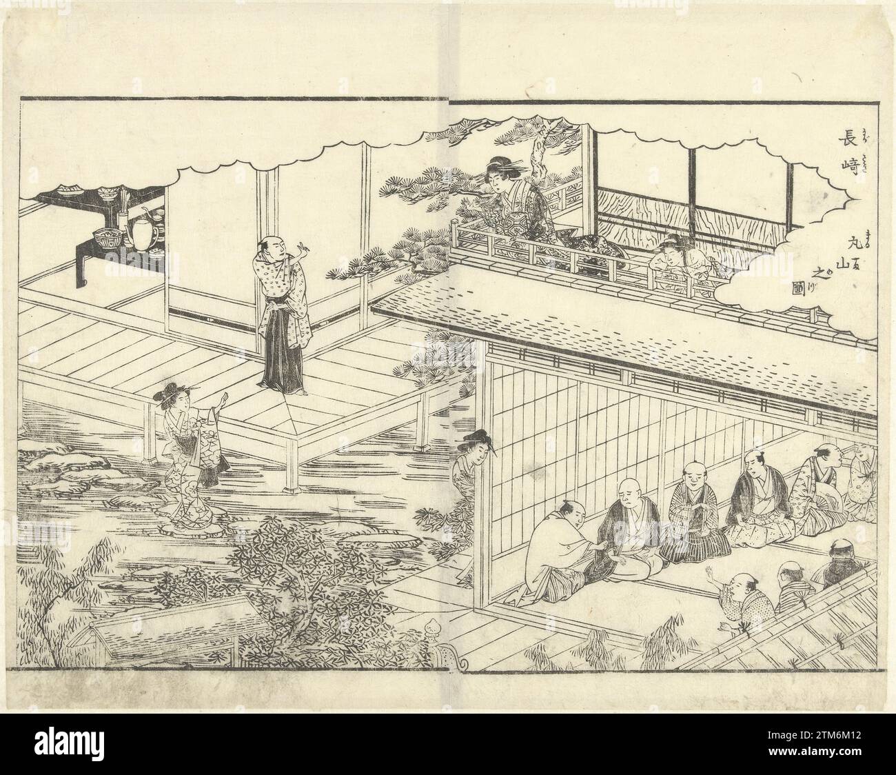MARUYAMA in NAGASAKI, KATSUKAWA SHUNTEI, 1785-1820 Men and women in and ...