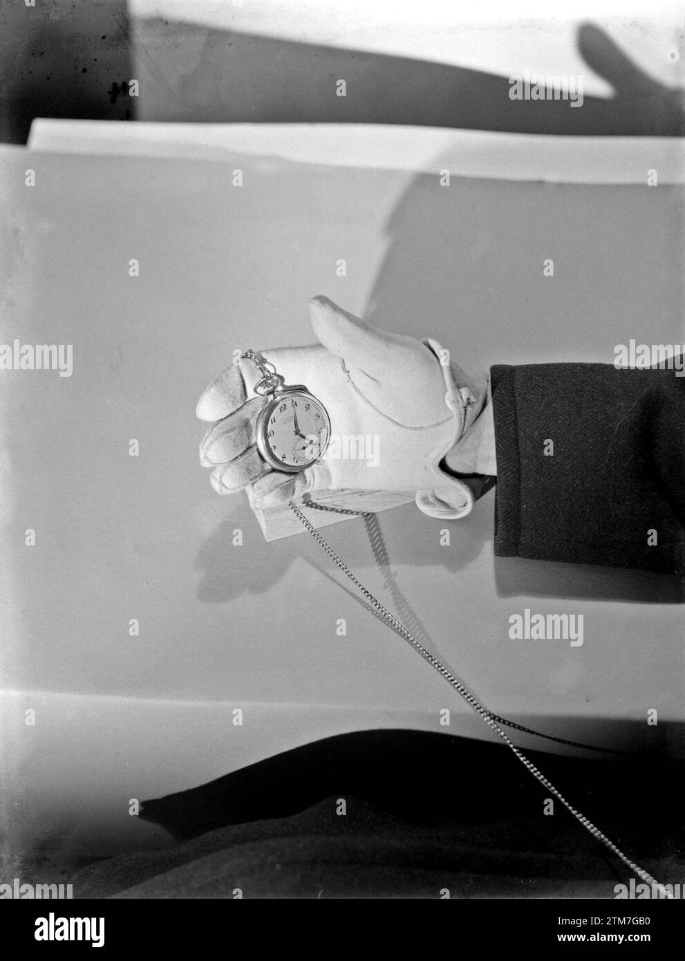 Pocket watch on a chain Black and White Stock Photos & Images - Alamy