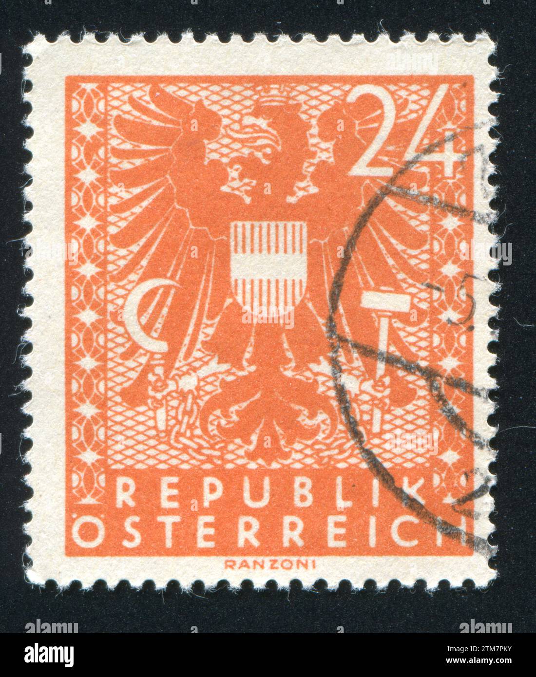 AUSTRIA - CIRCA 1920: stamp printed by Austria, shows ornament and ...
