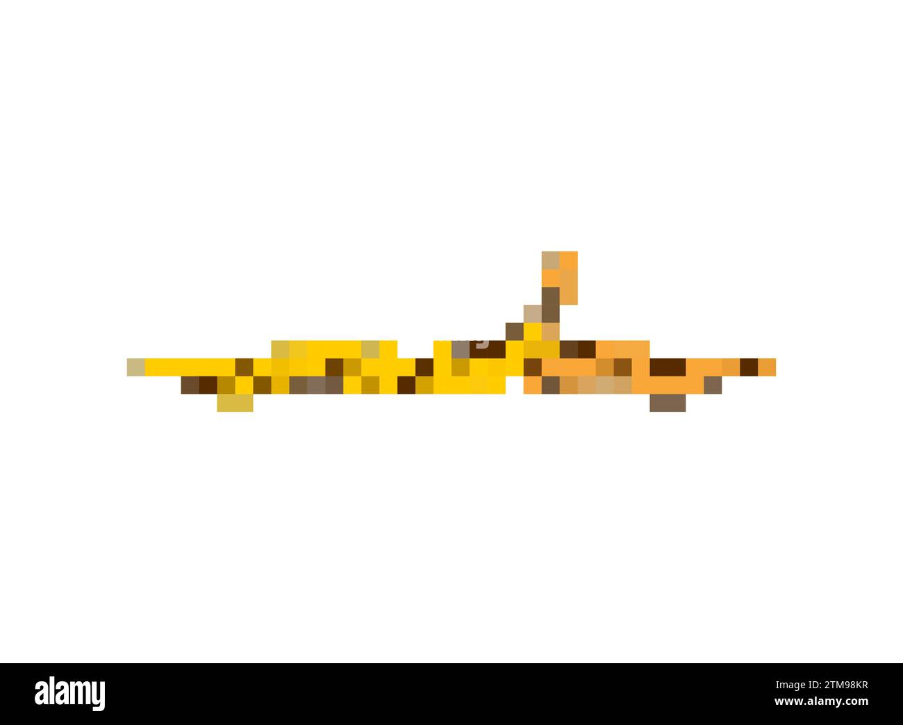 Banana peel Pixel art. 8 bit Old rotten banana peel Stock Vector Image ...