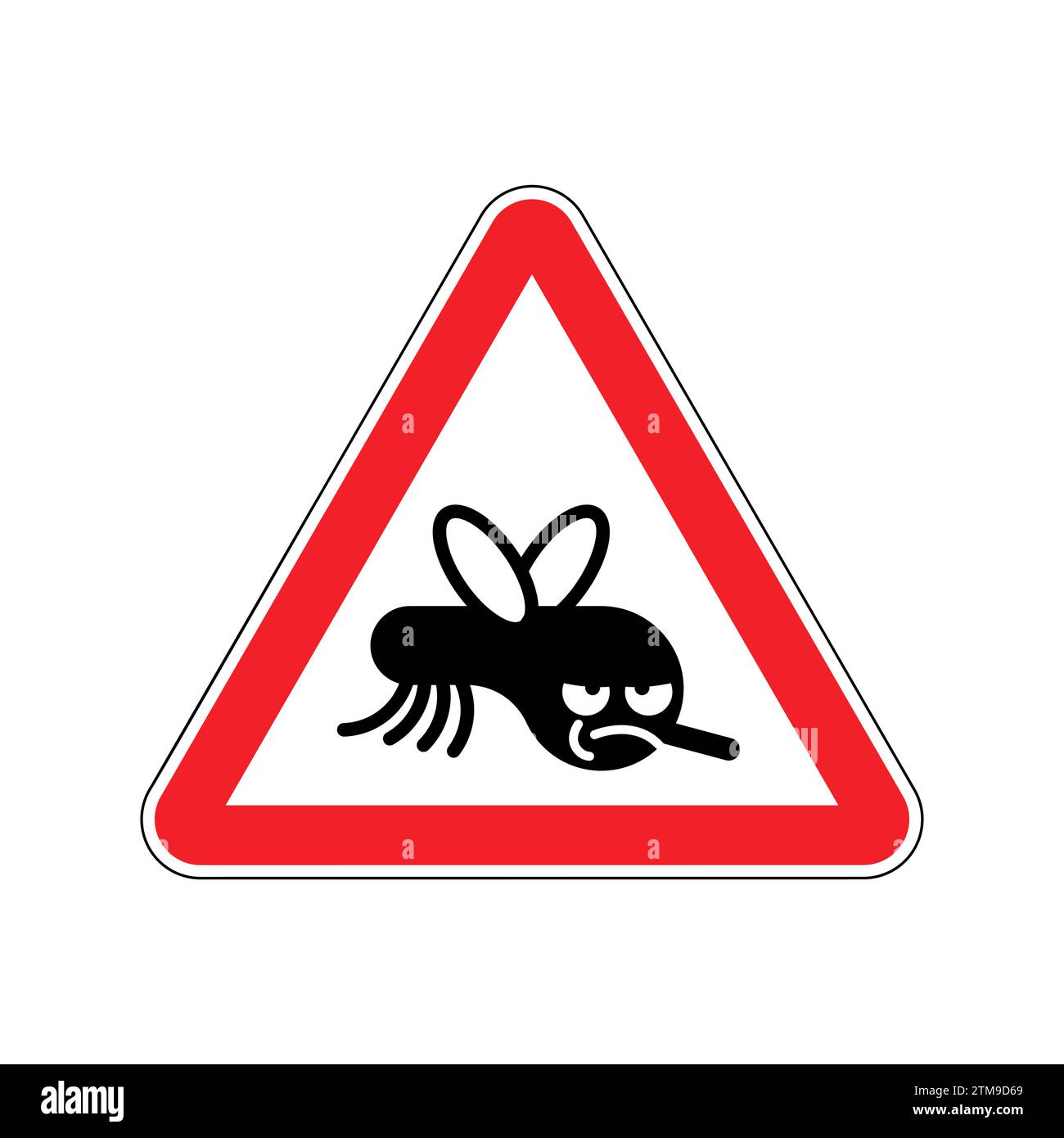 Attention Mosquito sign. Mosquitoes Caution! Stock Vector Image & Art ...