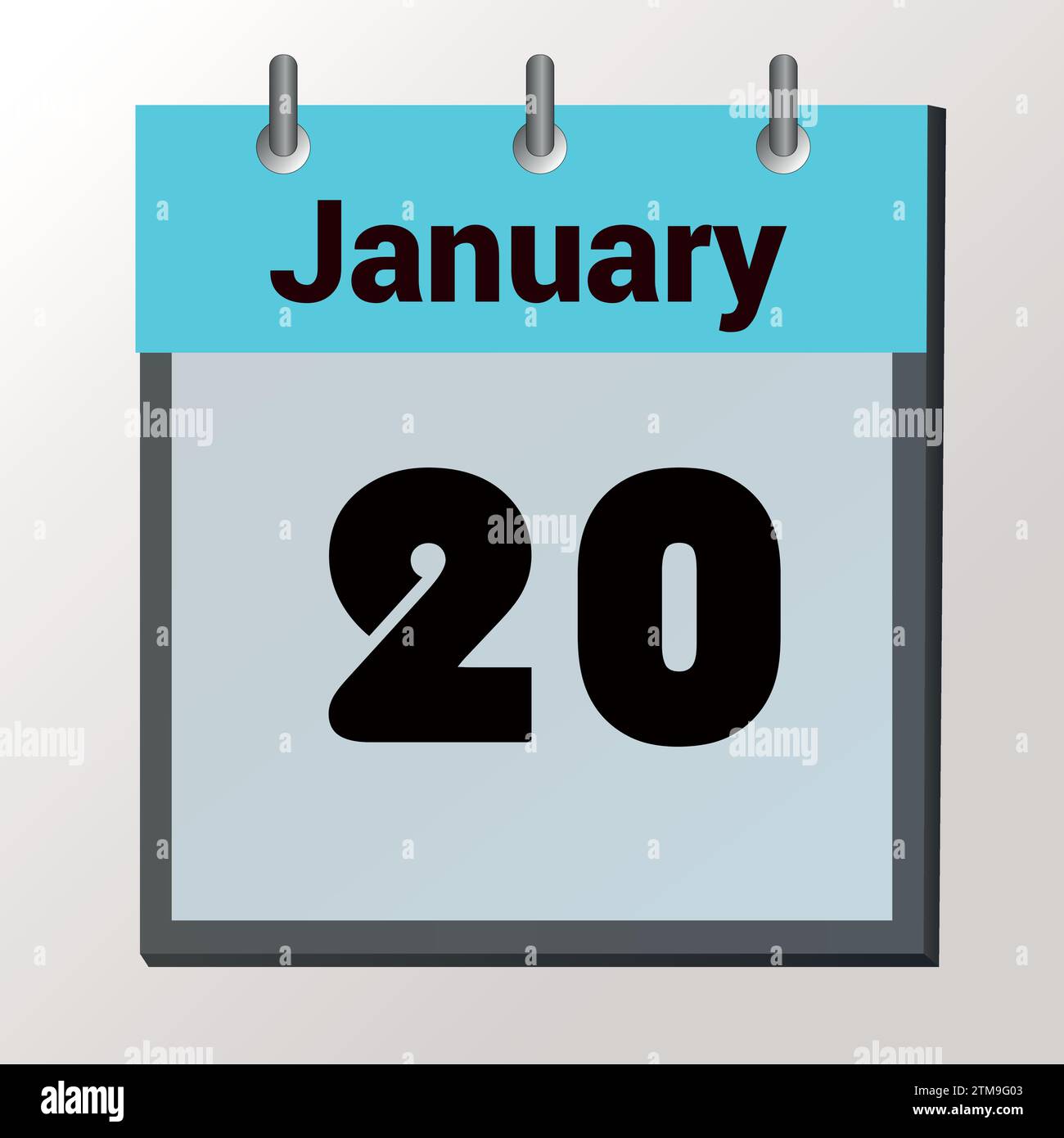 day on the calendar, vector image format, January 20 Stock Vector Image ...