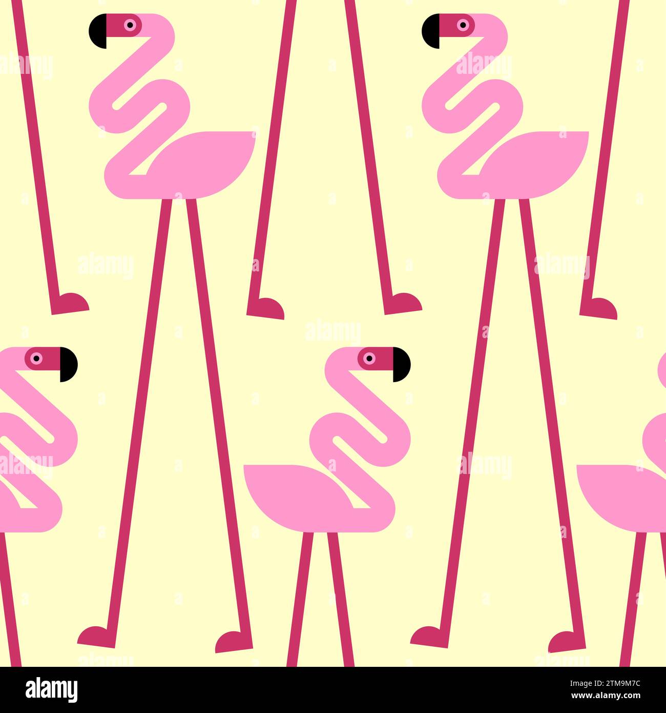 Pink flamingo Pattern seamless. Bird on long legs Background. Kids ...