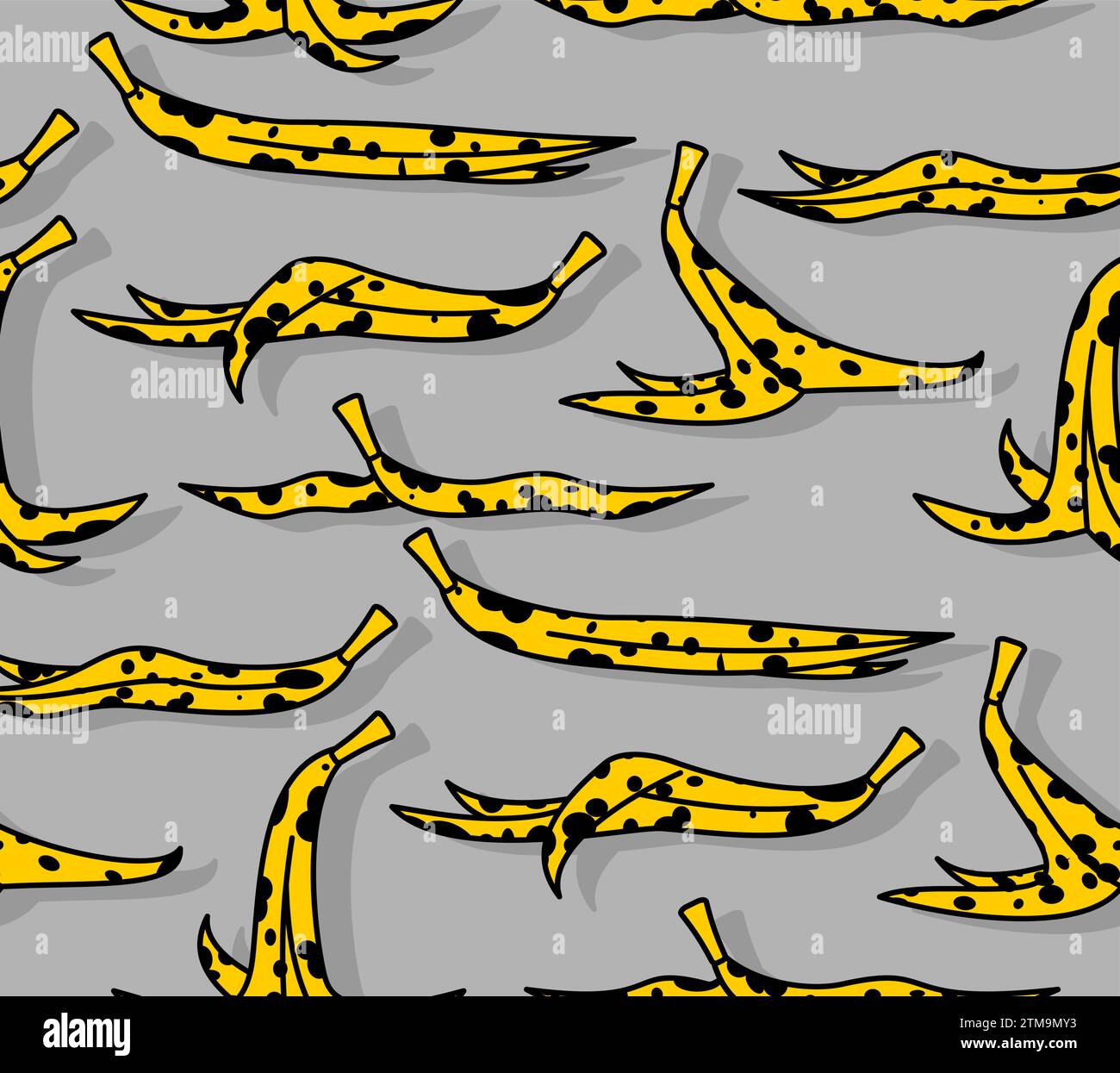 Banana peel Pattern seamless. Old rotten banana peel Background Stock ...
