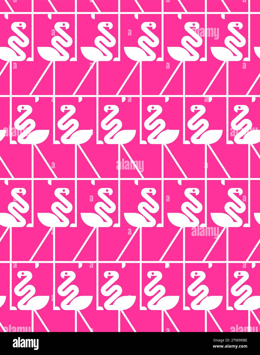 Pink flamingo Pattern seamless. Bird on long legs Background. Kids ...