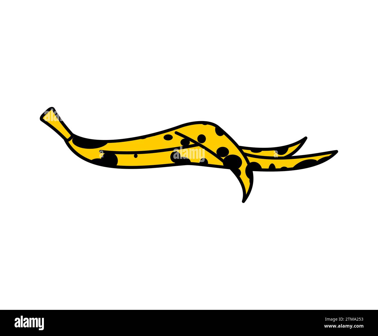 Banana Peel Isolated Old Rotten Banana Peel Stock Vector Image And Art Alamy 