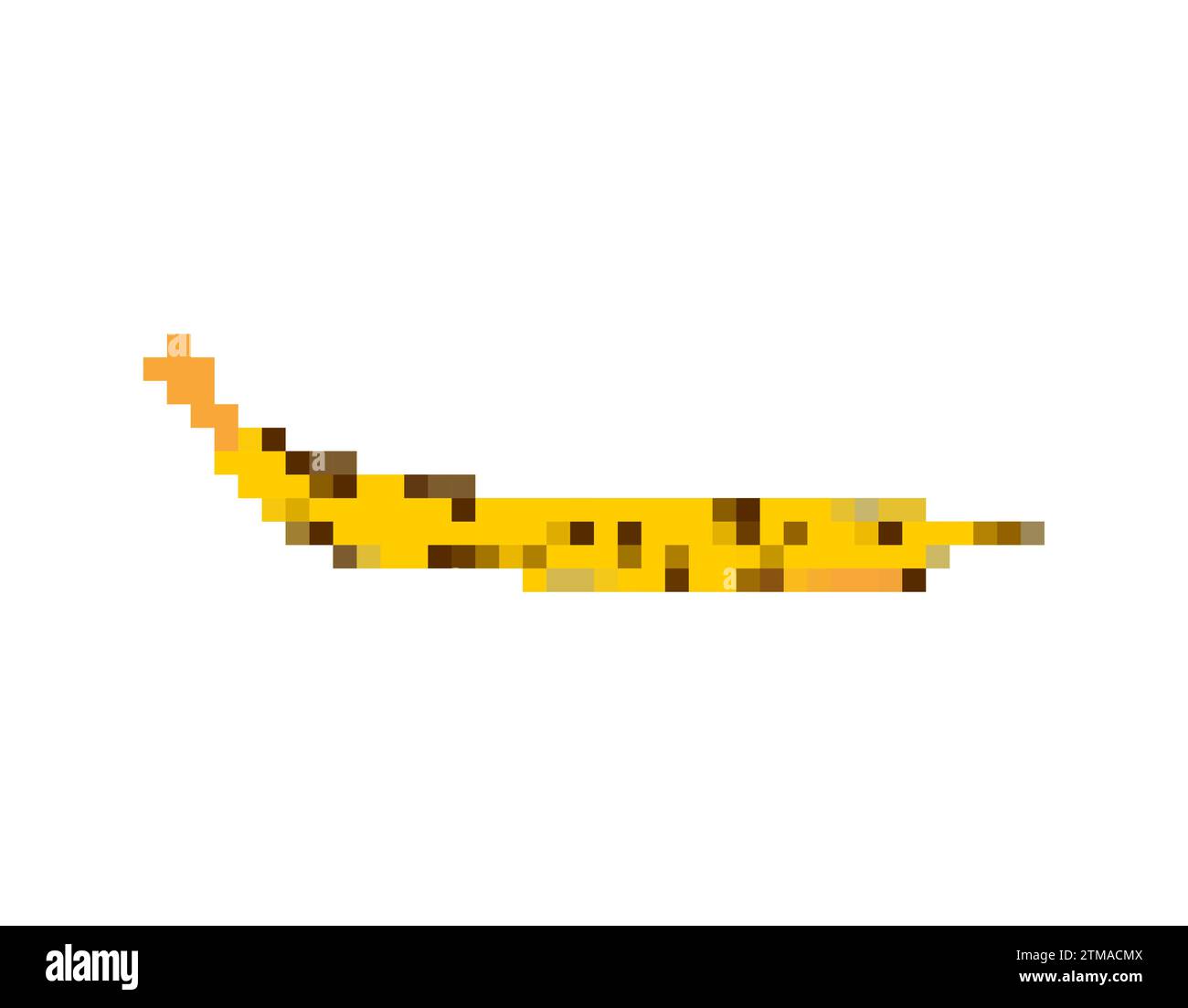 Banana peel Pixel art. 8 bit Old rotten banana peel Stock Vector Image ...