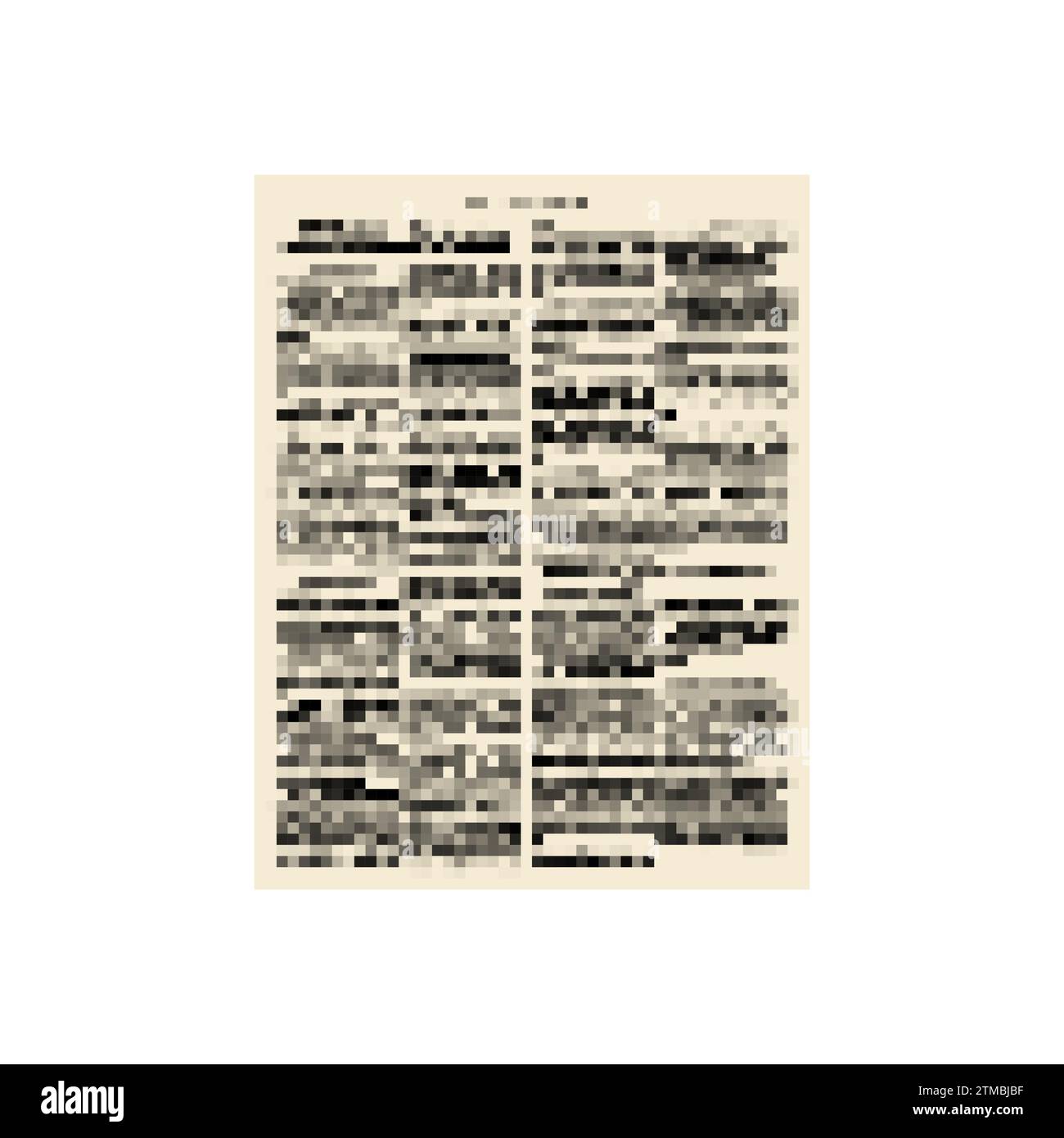 Newspaper Pixel art. 8 bit printed publication. pixelated retro Newspaper Stock Vector Image ...