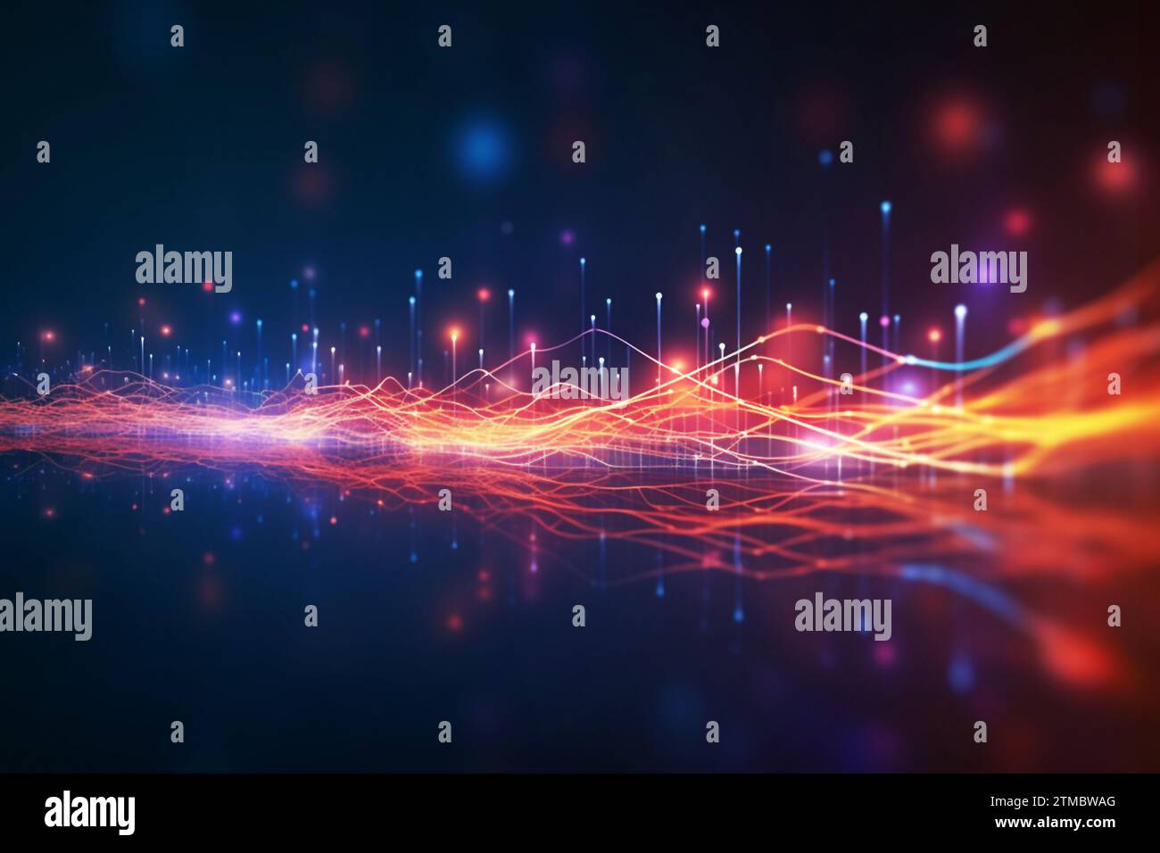 Digital Color Lines Abstract. Chart And Levels. AI Stock Photo - Alamy