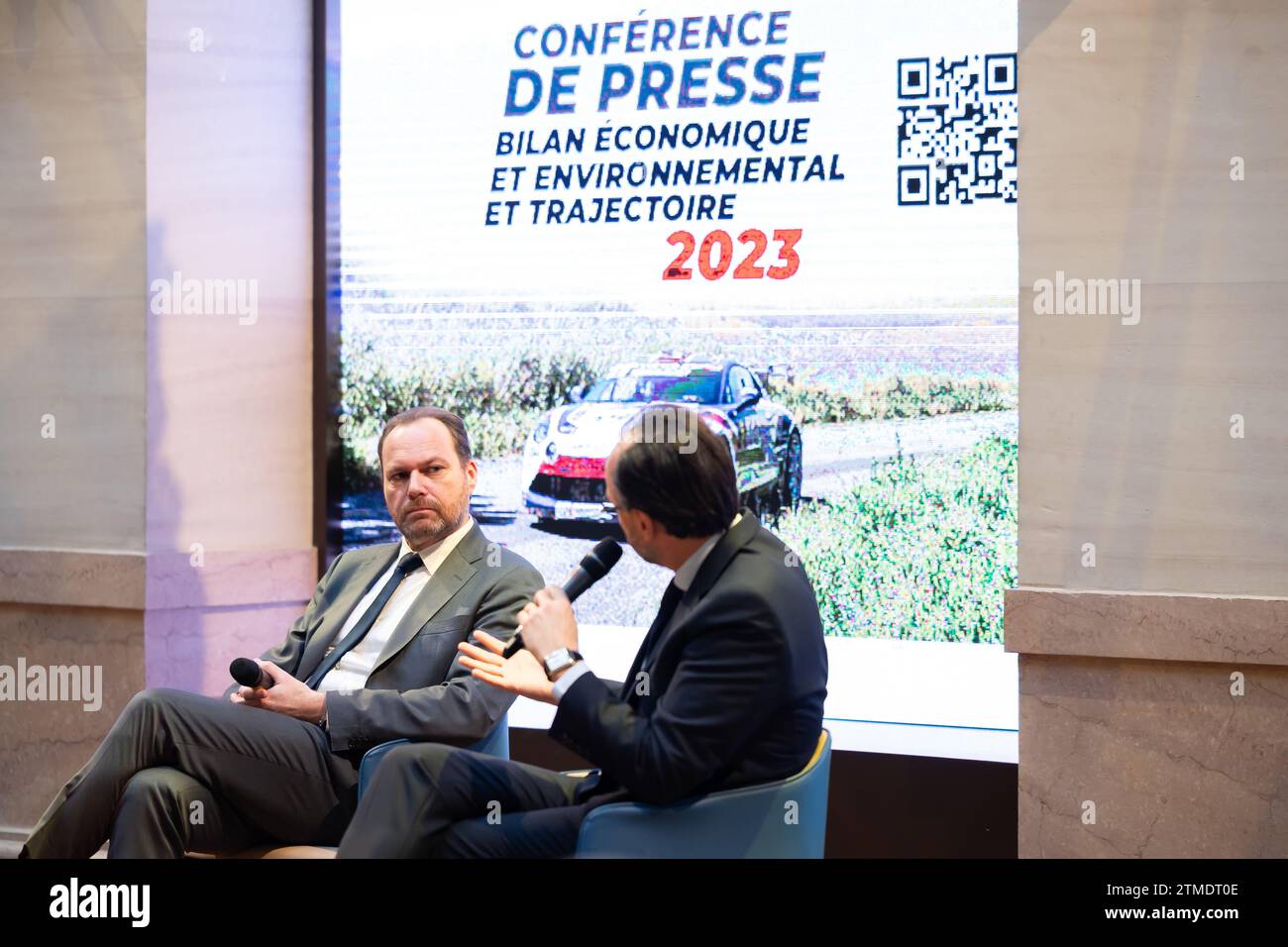 Paris, France. 13th Dec, 2023. Sébastien Poirier, président de la FFM ...