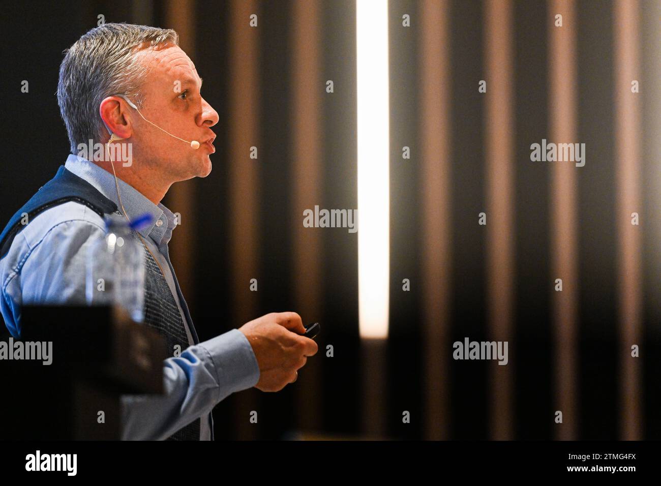 Tubize, Belgium. 20th Dec, 2023. Hoofd Jeugdopleiding R.Antwerp FC ...