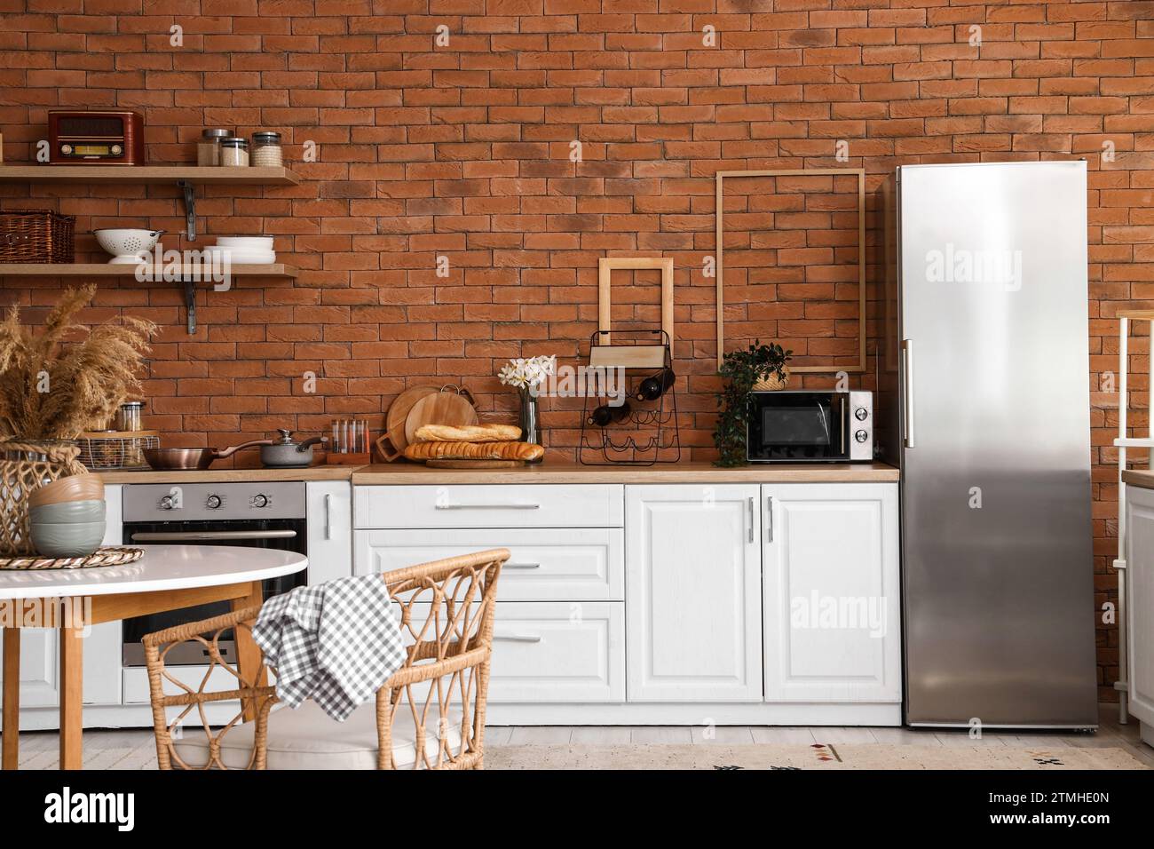 Table chair fridge hi-res stock photography and images - Alamy