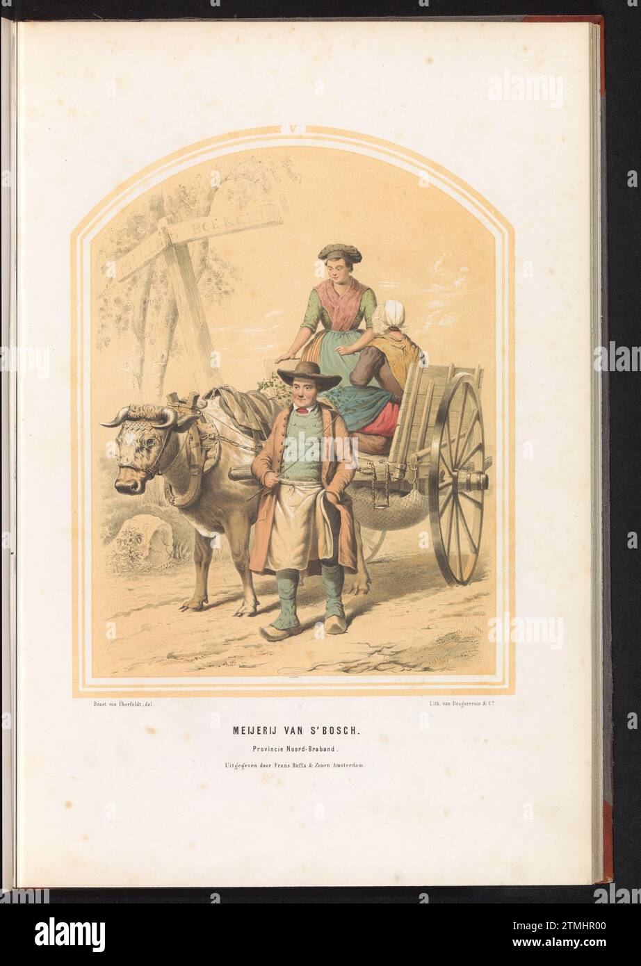 Traditional costume of Den Bosch in Noord-Brabant, 1857, 1857 ...