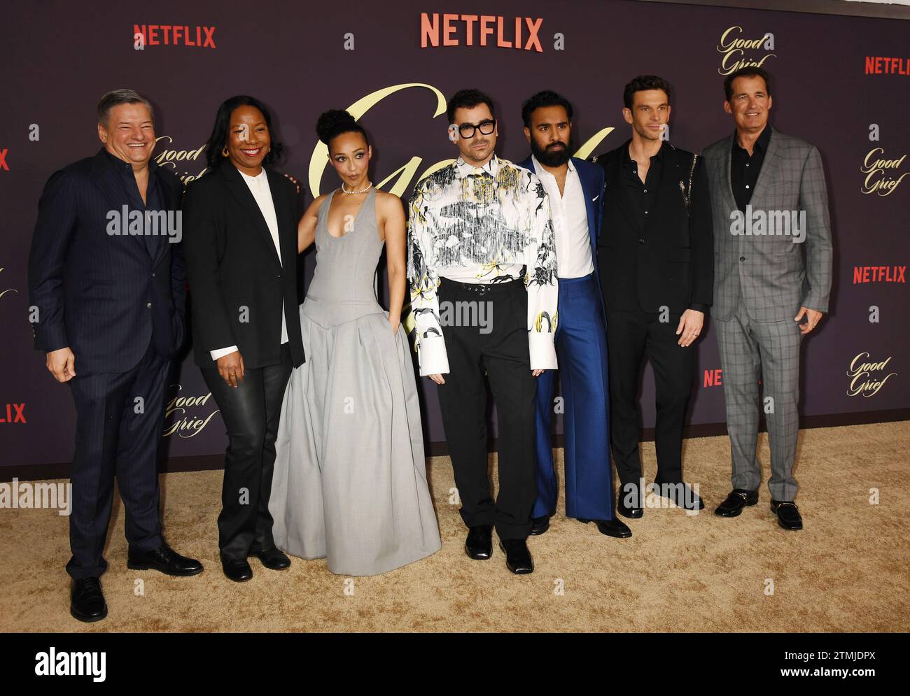 Los Angeles, California, USA. 19th Dec, 2023. (L-R) Ted Sarandos, Co-CEO of Netflix, Ruth Negga ...