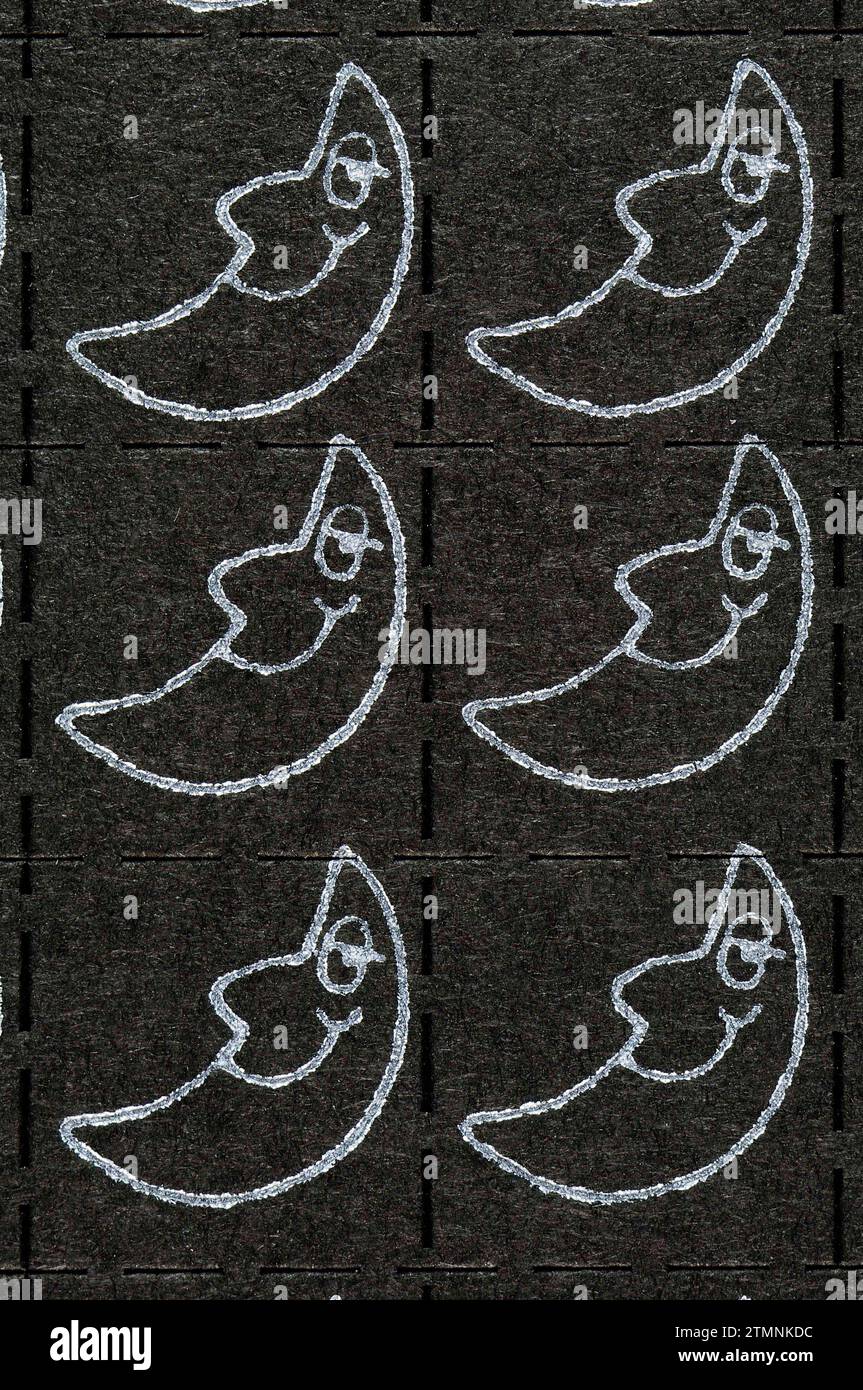 SILVER MOONS (BLACK) [1980's] BLOTTER ACID - LSD [Lysergic Acid ...