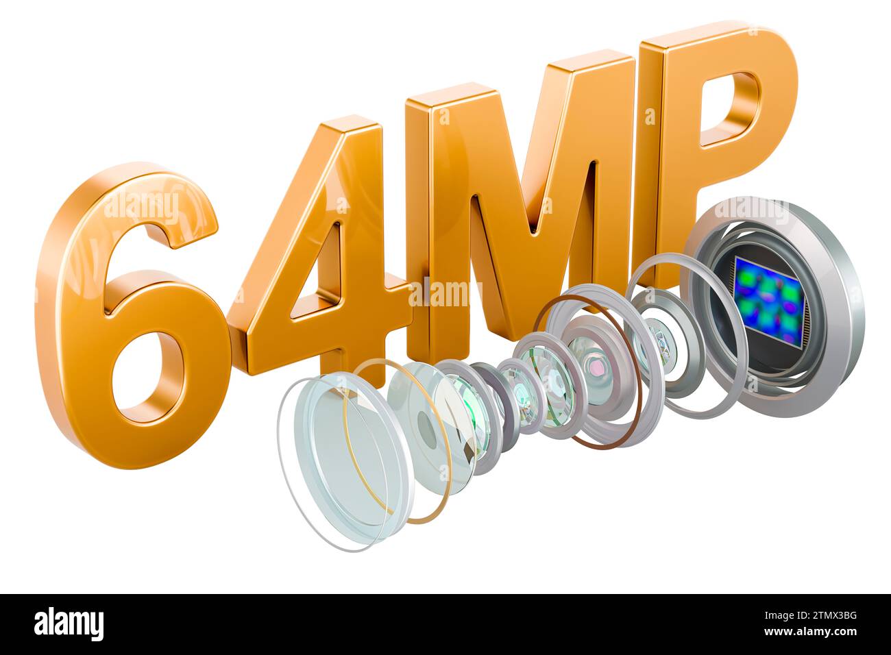 64 MP Camera for Smartphone. Disassembled smartphone camera, modern ...