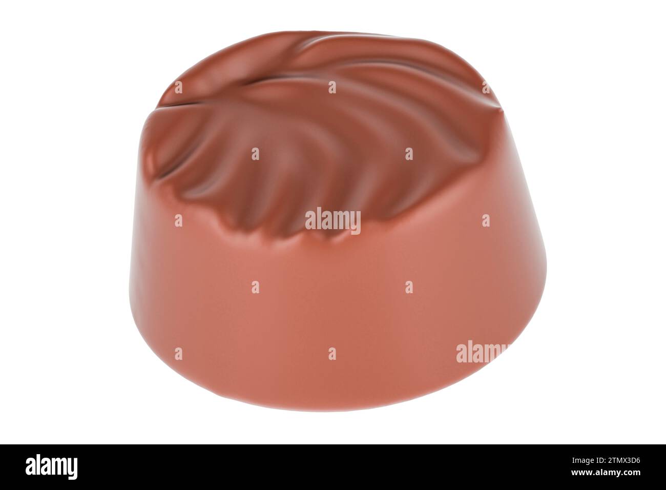 Circle Chocolate Candy, closeup. 3D rendering isolated on white ...