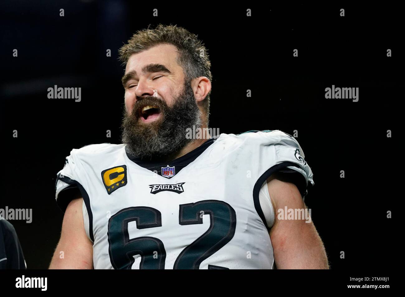 Philadelphia Eagles center Jason Kelce walks out to the field during ...